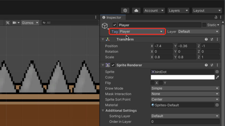 Unity ゲームオーバーで時間停止の処理を作成しよう：2Dフラッピーバード風ゲームを作る方法その10